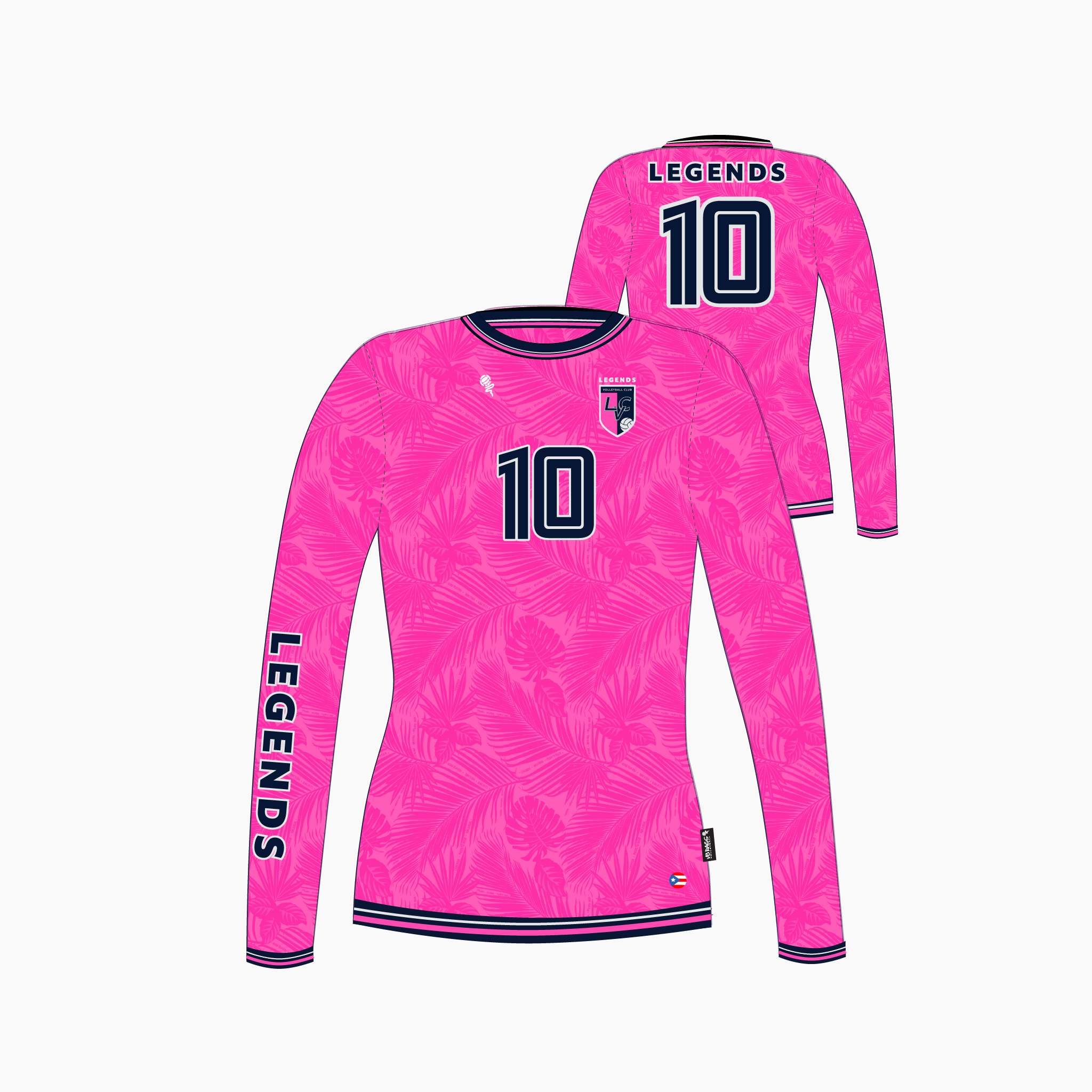 UNLEASH | LEGENDS MANGA LARGA PINK – VB RAGS VOLLEYBALL